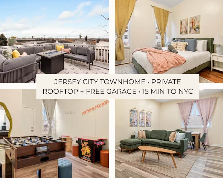 Jersey City • Rooftop + Free Garage • 15 Min Nyc - Jersey City, NJ