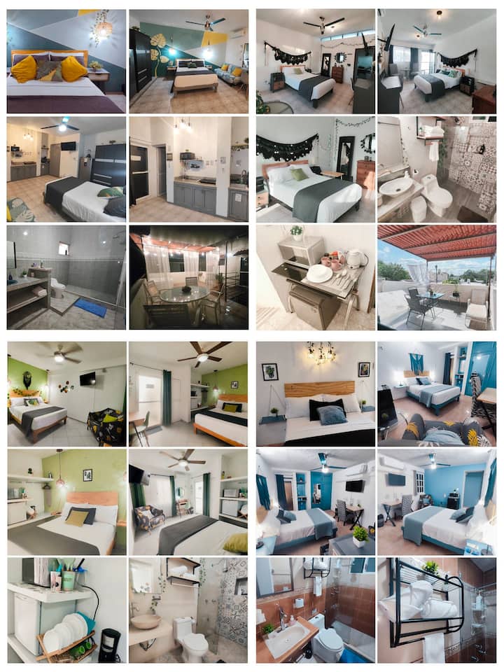 Los Cocos: Terrazas+jacuzzi+4 Cuartos+4 Baños+8per - Mérida