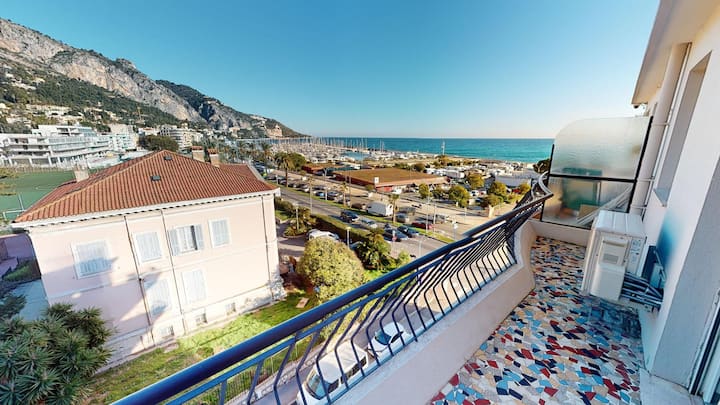 Joli 2p Avec Terrasse Et Vue Mer Latérale - Menton