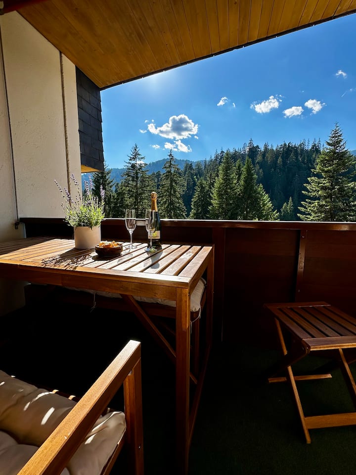 Vintage Penthouse - Pool • Sauna • Private Parking - Laax