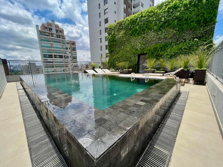 Studio Com Academia, Rooftop E Piscina (402) - Moema
