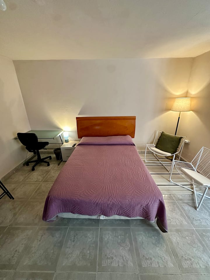 Apto. Con Cama Matrimonial Y Patio - Puebla