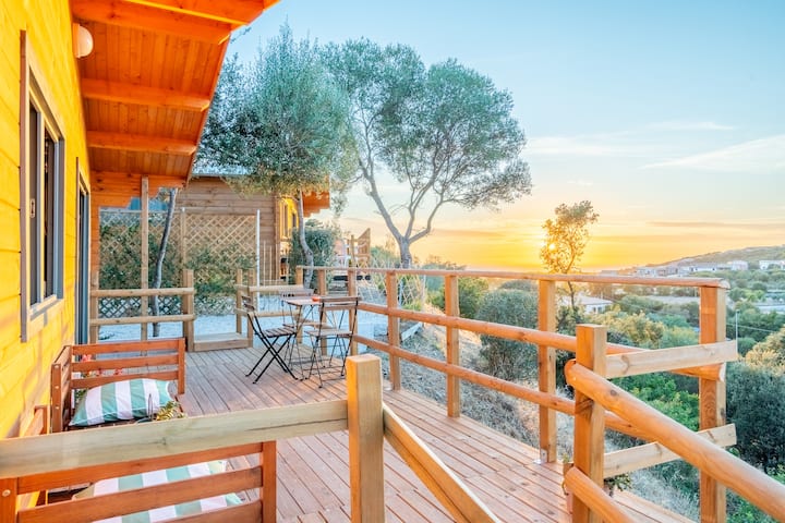 Oaknest Naturelodge-lodge In Legno Vista Mare - Badesi