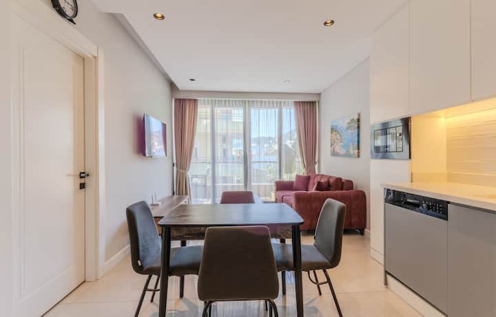 Kleopatra Plajında Yeni 1 Yatak Odalı Daire - Alanya