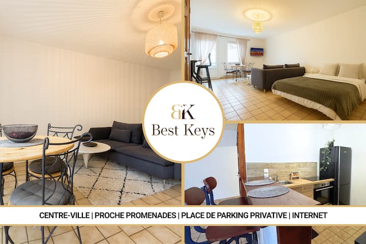 Studio Centre + Parking Privé • Promenades à Pied - Sens