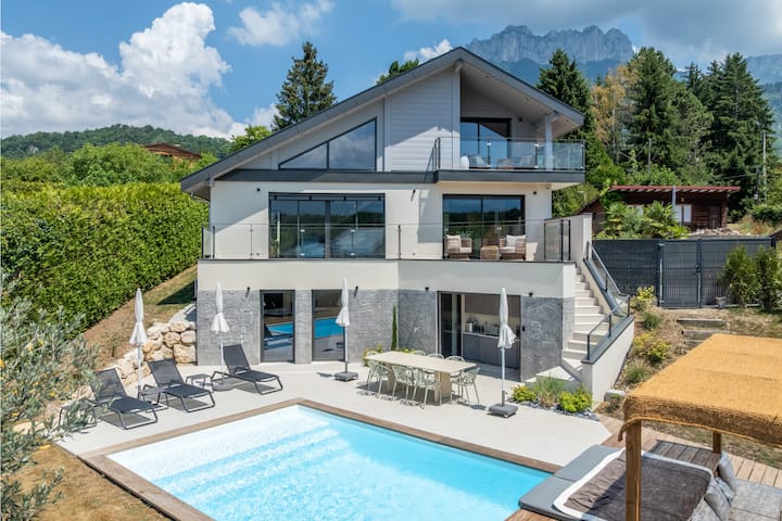 Maison Avec Piscine & Vue Lac - 5 Min Du Lac - Annecy