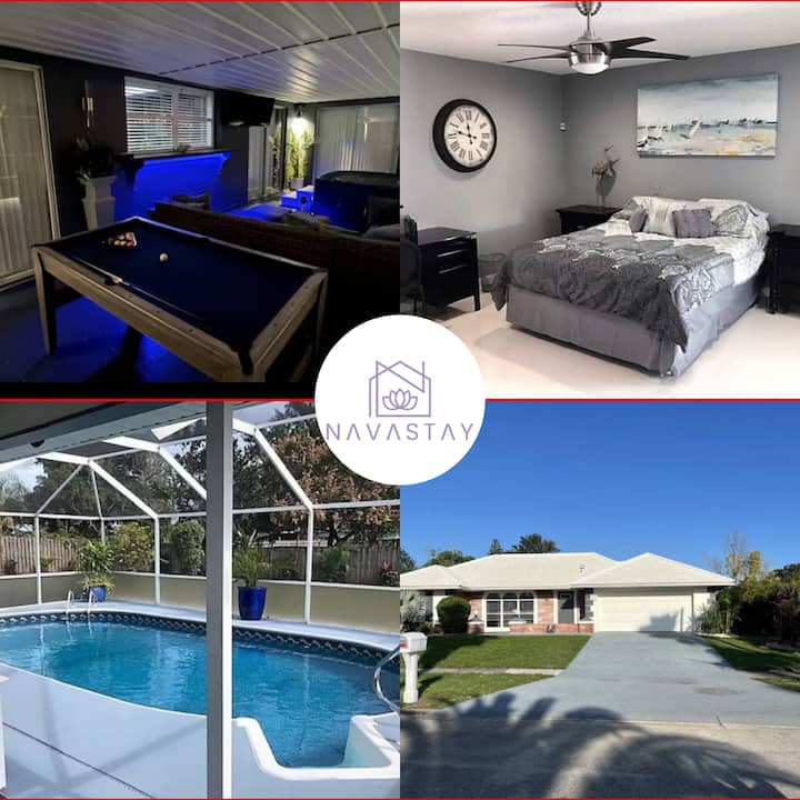Barefoot Bungalow - 3 Br Pool Home With Hot Tub - Port St. Lucie, FL