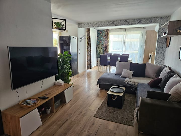 Appart 80m² Vue Mer, Terrasse, Balnéo & Garage - Argelès-sur-Mer
