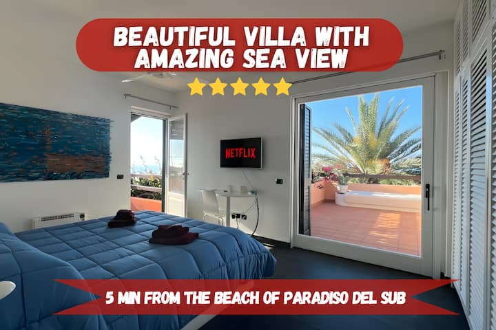 [5min De Diving Paradise]villa Avec Vue Sur La Mer - Zambrone