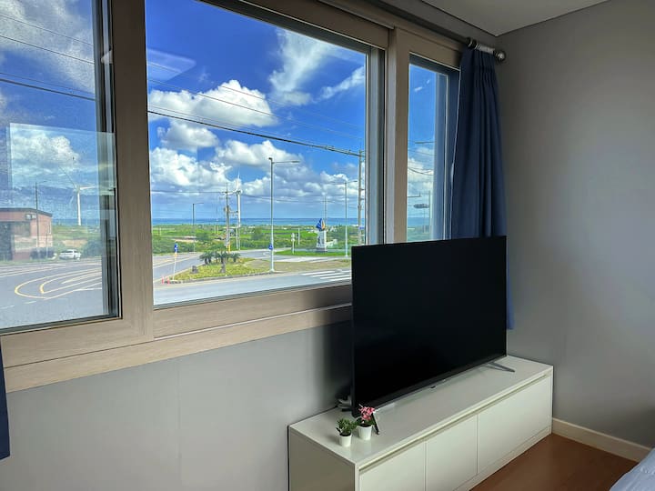 202특별할인 김녕바다보이는 깨끗한 원룸 간단한 조리가능 야외바베큐가능 - Jeju-si