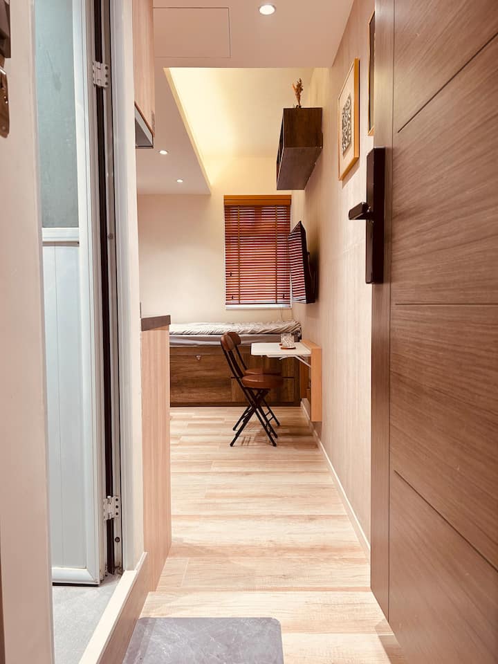 尖沙咀市中心,隣近地鐵站,標準雙人床,開放式廚房,獨立浴室廁所(B) - Hong Kong