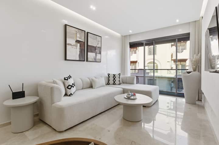 Chez Elya |2ch, Balcon, Parking, Gueliz, Marrakech - Marokko