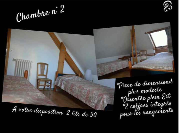 Chambre 2 Lits – Nature, Calme & Chambéry A 7 Min - Chambéry