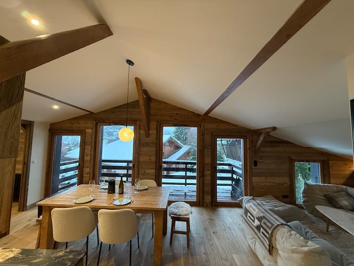 Demi Chalet Rénové - 3 Chambres - Vue Montagne - Megève
