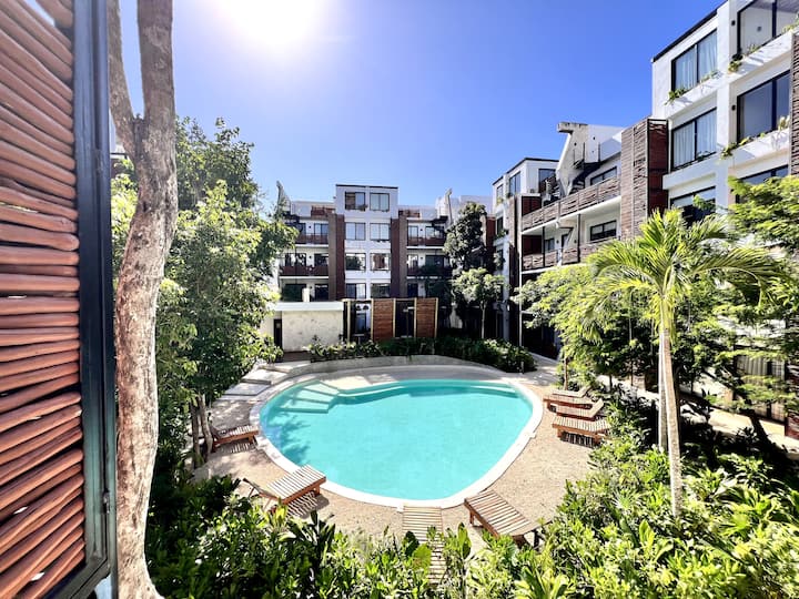 Traveling Space 2db 1br + Jacuzzi, Gym, Cine - Tulum