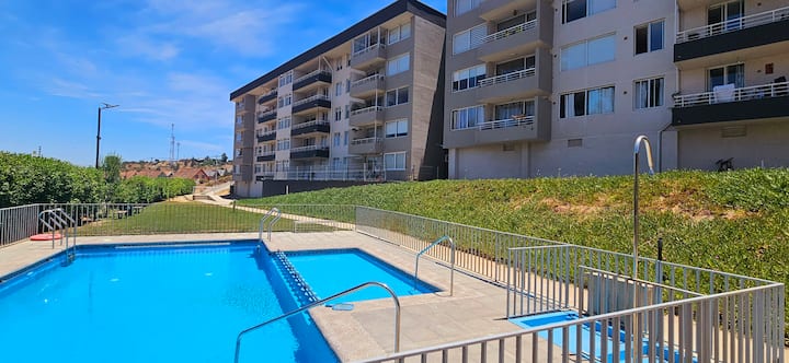 Moderno Departamento Vista Panorámica Y Piscina - Villa Alemana