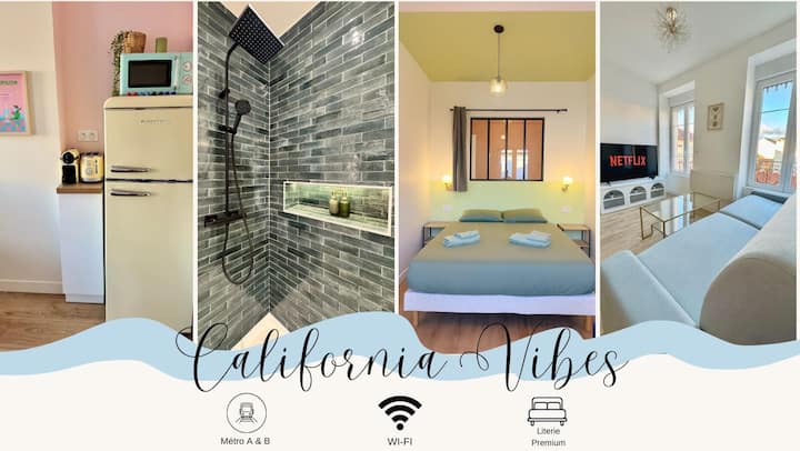 California Vibes Charpennes | Métro 5 Min | 6 Pers - Villeurbanne