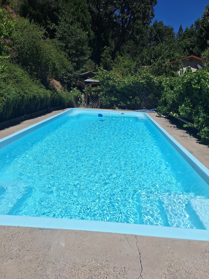 Chalet Cabin+ Pool &Cabana @ Bucktail Fishing Hole - Weaverville, CA