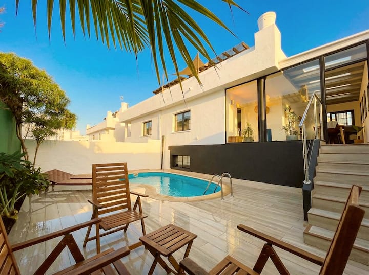 Villa Solana - Private Pool & Rooftop Near The Sea - Corralejo
