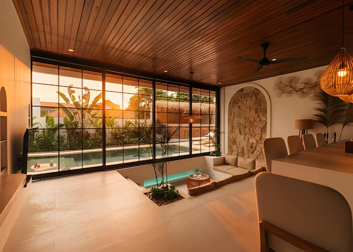Jazmo - 4br Villa With Pool Side Bar In Kerobokan - Bali