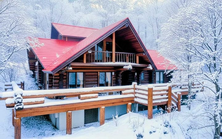 【25' 12月リニューアル】八方・岩岳まで車で7分 - 定員15名　白馬ログハウス - Hakuba