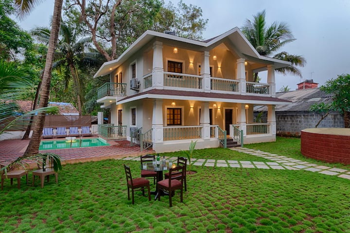 Grand 4bhk | Pvt Pool And Garden | Badminton Court - Anjuna