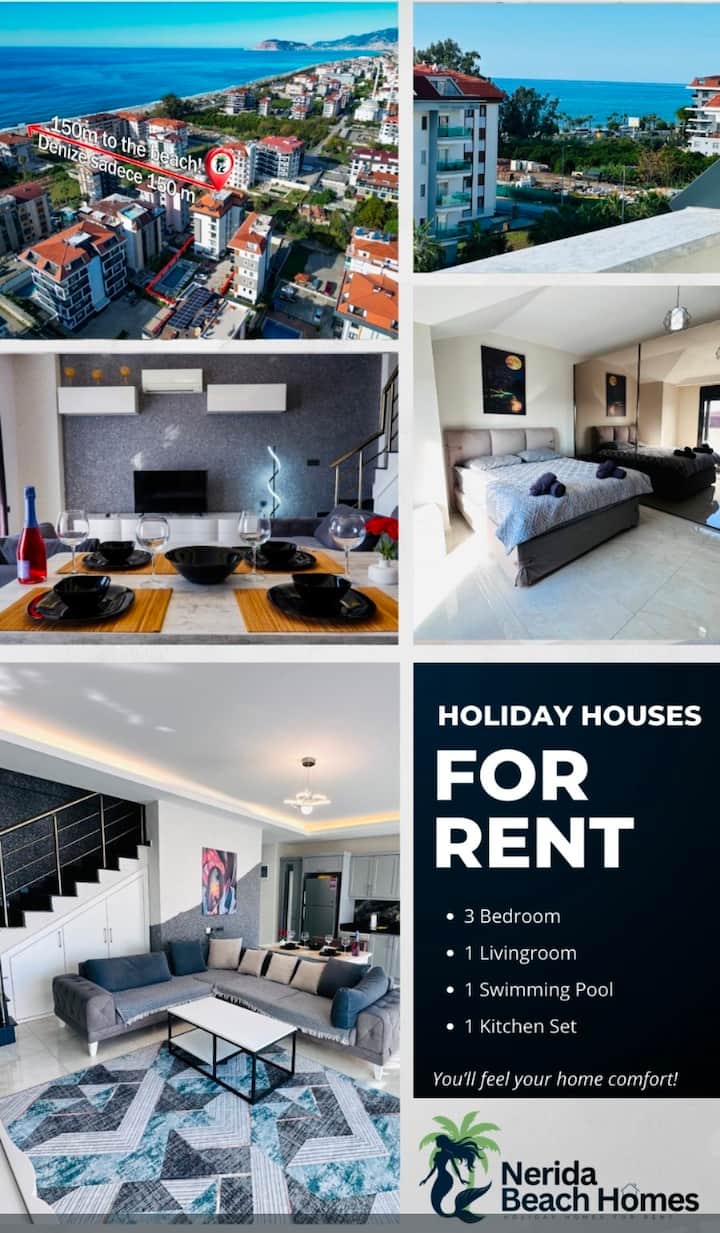 3+1 Lüx Dublex, Denize Yakın, Spor Salonu Ve Sauna - Alanya