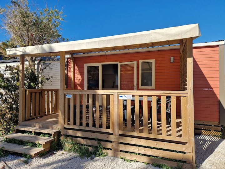 Accès Direct Plage | Mobil Home 4p Tv Clim - Portiragnes