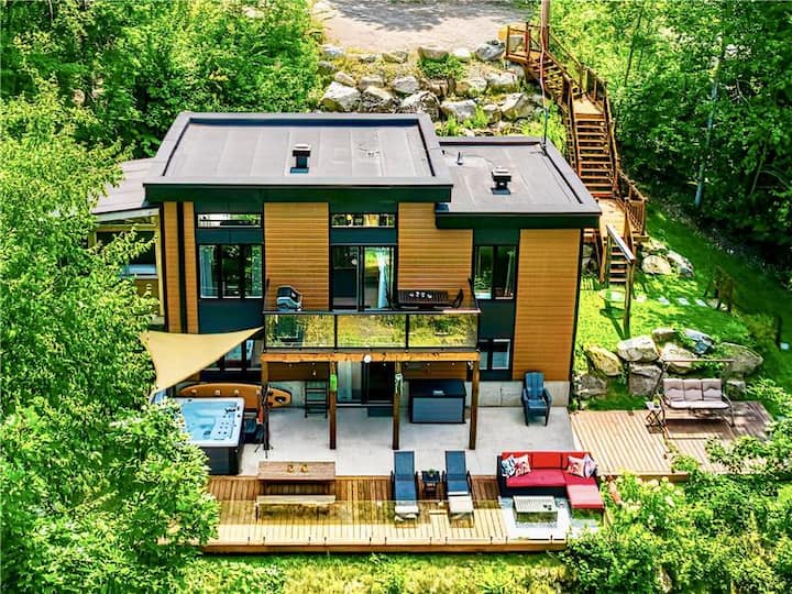 La Chic Cabane - Bord De Lac > Spa > Foyer - Saint-Hippolyte