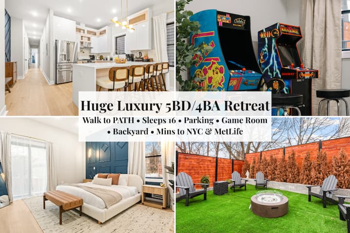 New Luxe 5br Metlife Nyc Free Parking Walk To Path - Jersey City, NJ