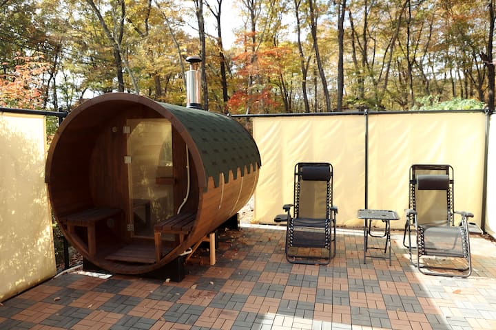 24時間滞在｜13時in・out 4月23日迄延長！サウナ・ジャグジー・薪ストーブ・那須ハイ車３分 - Nasu