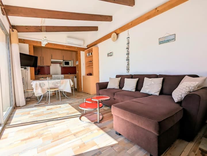 Cap D'agde Villa 6p/terrasse/clim/parking/ Piscine - Marseillan