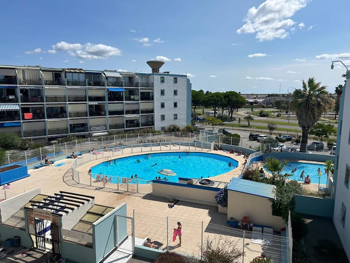 Studio 4 Personnes Dans Résidence Avec Piscine - Plage de Port Camargue
