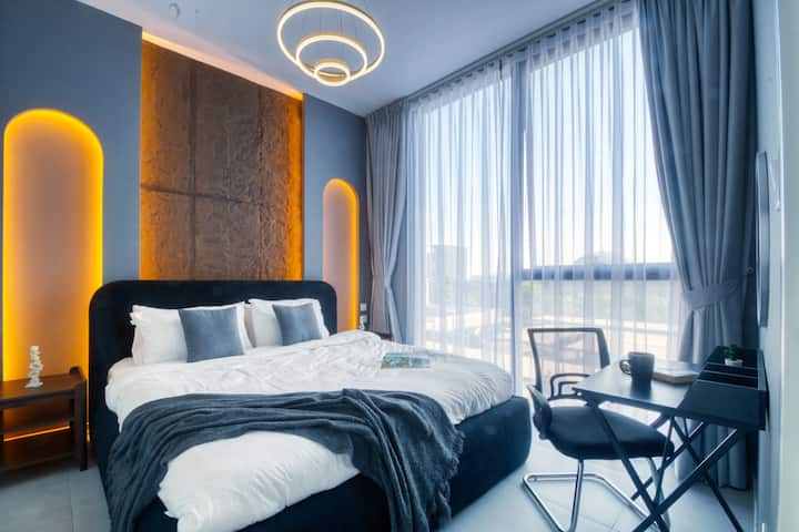 1br In Aljada With Mosque View & Pool - Lemonhomes - Sharjah