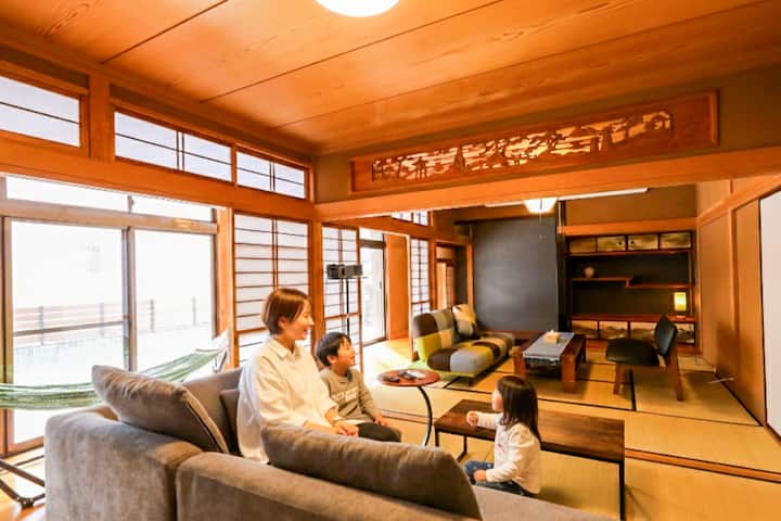 【最大12名/6台】下仁田ic3分&東京80分|195㎡一棟貸切|屋根付bbq&100インチシアター - Gunma