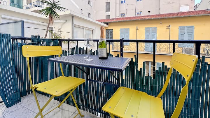 Apartment 4 Guests - Balcony - Rue De France - Niza