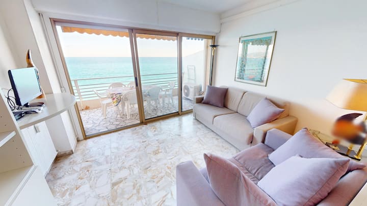 Joli 2p Climatisé Avec Terrasse Face Mer 107f - Menton