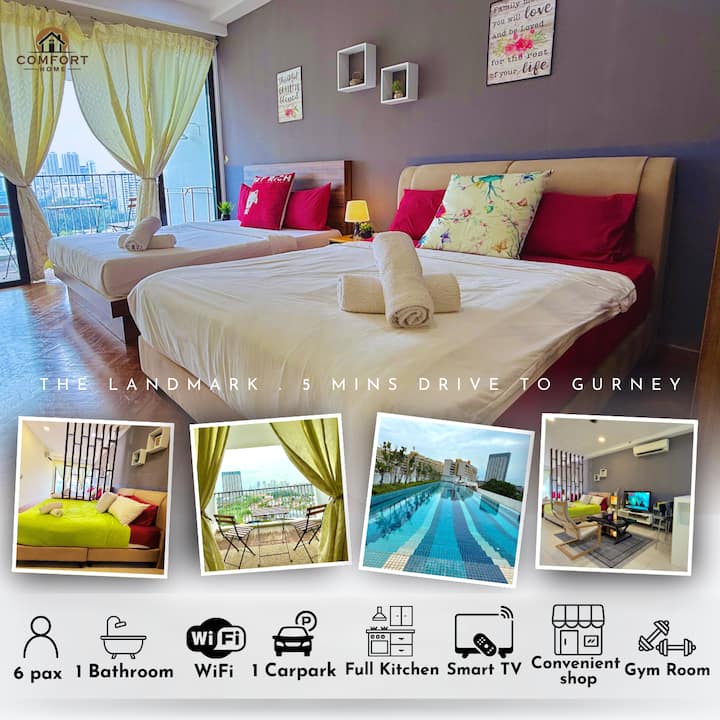 Lm Gurney Seaview Family Suite W/ Balcony • 6 Pax - Tanjung Bungah
