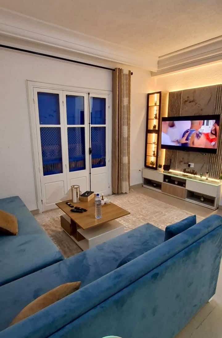 Superbe Appartement Blue S+2 Vue Mer & La Piscine - Túnez