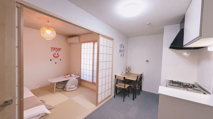 5 Min- Namba|kix|japanese Style|3b 2r 6ppl|45㎡ |A - Osaka