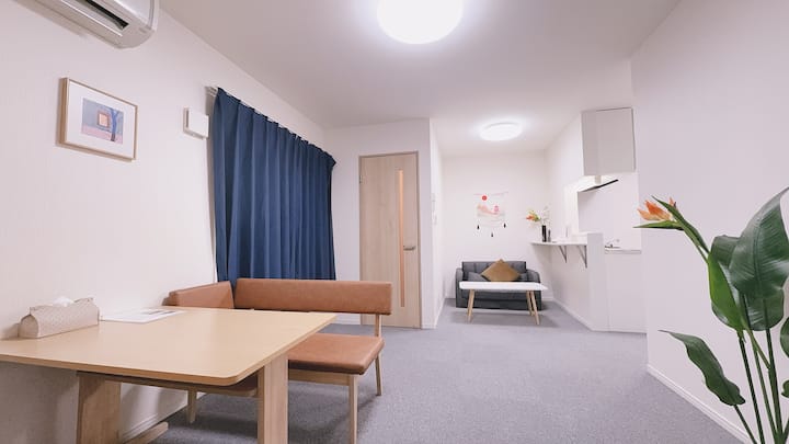 花园町车站4分、新今宫车站9分/难波、心斋桥、梅田、关西机场/4人家庭房/日式和风/露台/本地商店街 - 