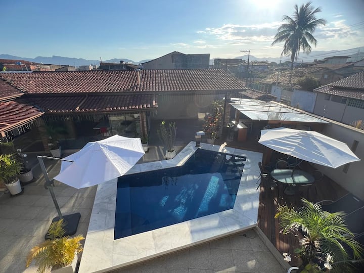 Casa Para 12 Pessoas Com Piscina - Caraguatatuba