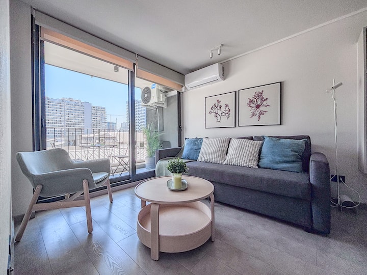 Apartment With Ac, Heating, Gym, 4th Floor, ÑUñoa. - Santiago, Chile