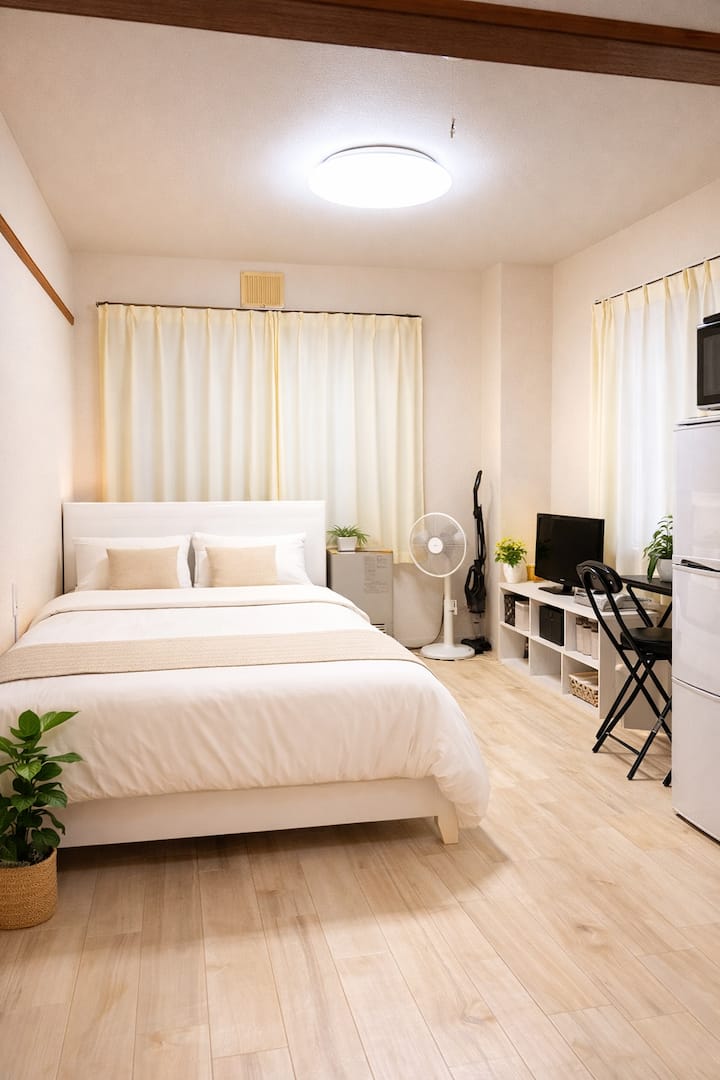 中心部まで2駅4分 菊水駅徒歩3分　近くコンビニ・カフェ・スーパー有　貸切シングルベッド - Sapporo