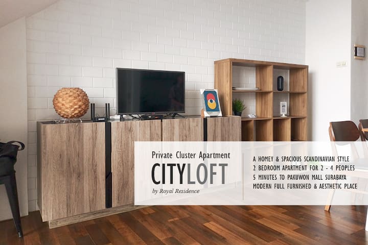 Cozy Scandinavian 2br @Royal Cityloft For 2 - Surabaya