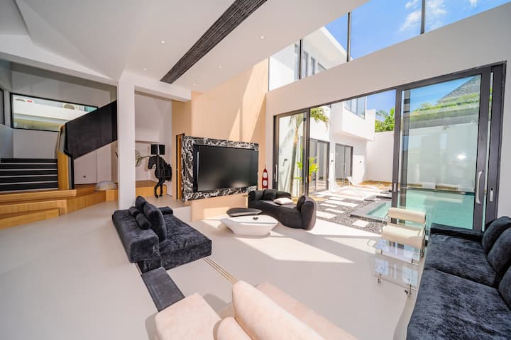 Bangtao｜全新豪华7卧｜现代空间美学设计｜|私人泳池别墅｜私人影音室 - Thailand