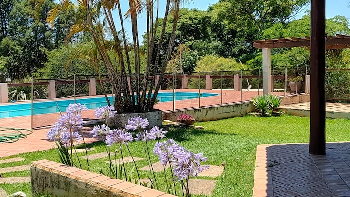 Chácara Com Piscina, Churrasq., Lareira, Natureza - Boituva