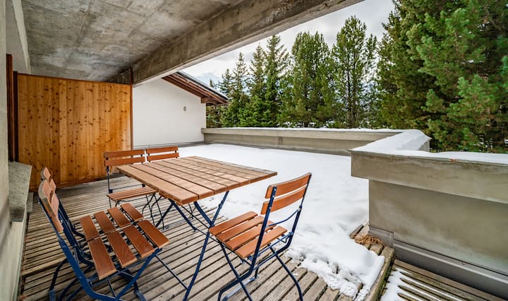 Lovely 1br Apartment With Terrace By The Slopes - Silvaplana