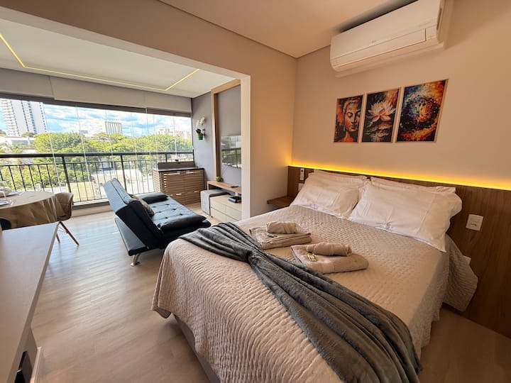 7km Airport-gru Próximo Ao Bosque Maia/pool/gym - 과룰류스