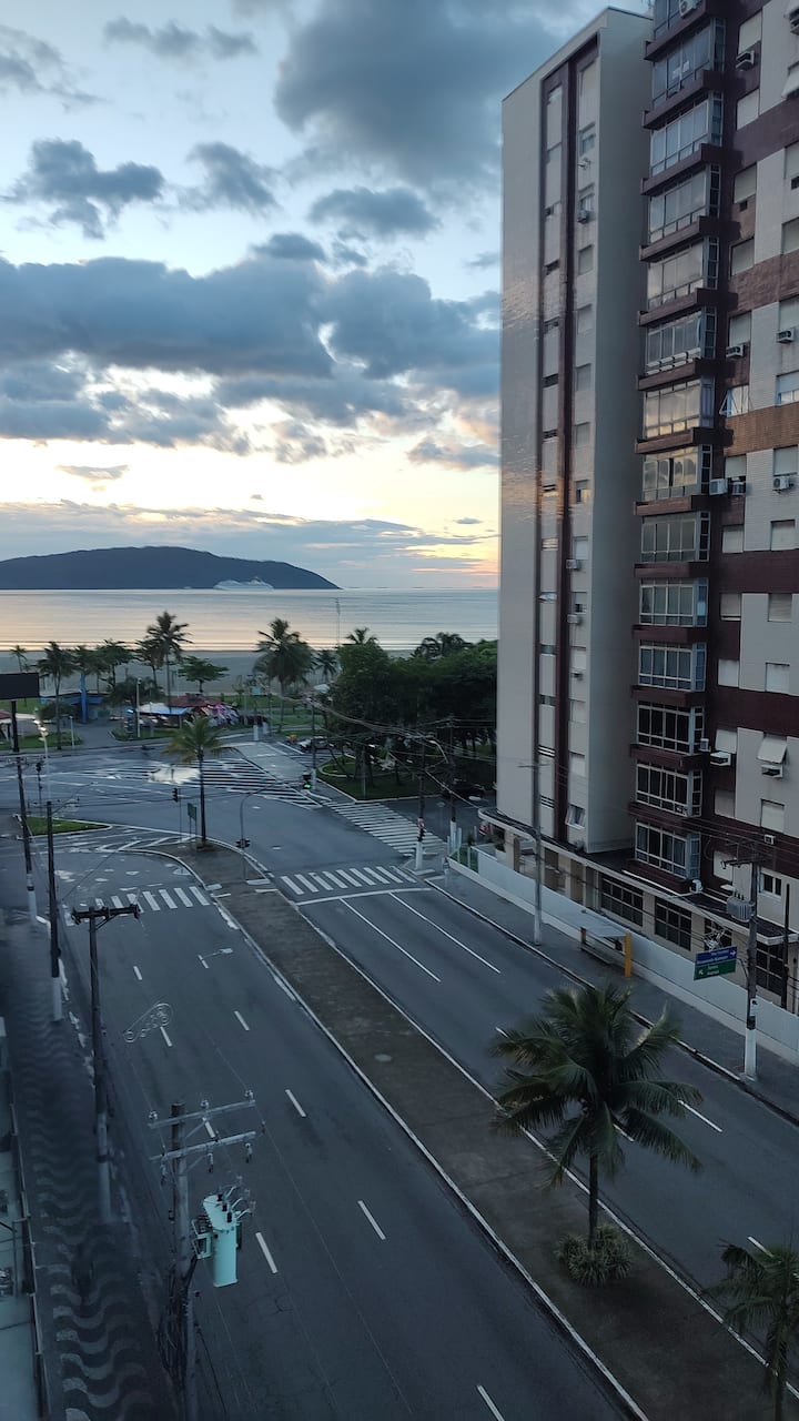 Amplo Apartamento Frente Pra Praia E Vista Pro Mar - Santos